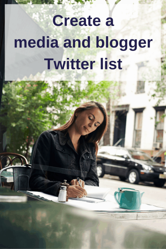 Create a media and blogger Twitter list